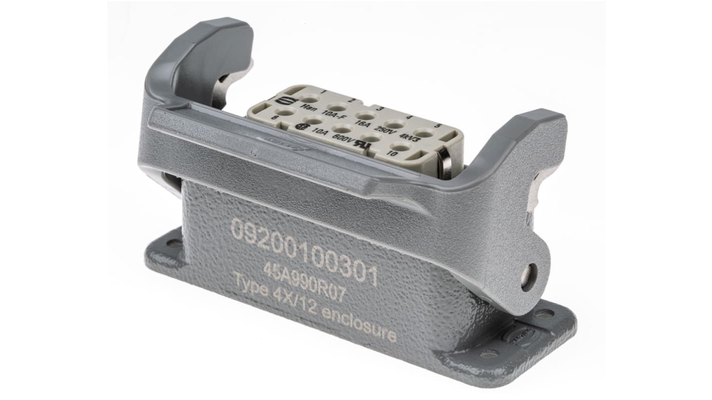 09200100301+09200102812 | HARTING Surface Kit, 10 + PE Way, 10A, Female ...
