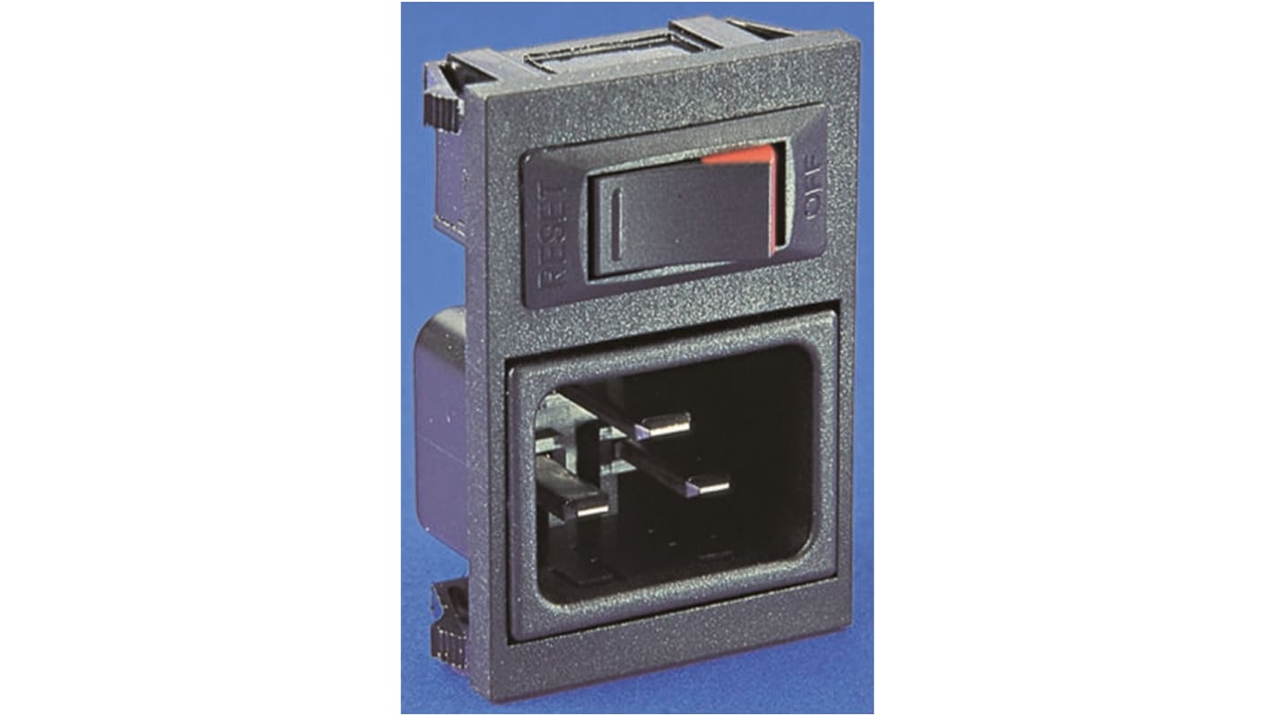 Bulgin IECコネクタ C14 オス スナップイン 10A BZV03/Z0000/C1U | RS