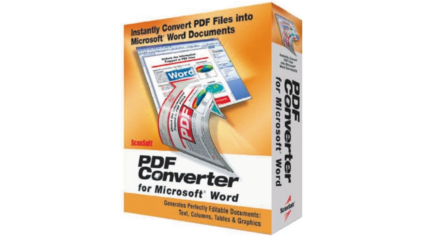 B309X W00 4.0 | Scansoft PDF converter software | RS