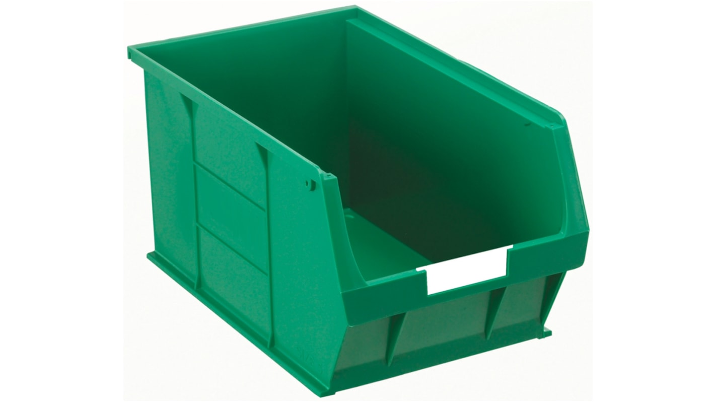 RS PRO PP Storage Bin, 181mm x 205mm, Green | RS