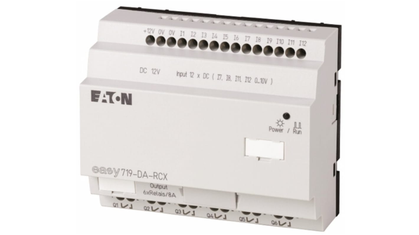 EASY719-DA-RCX | Eaton EASY Logic Module, 12 V dc Relay, 12 x Input, 6 ...