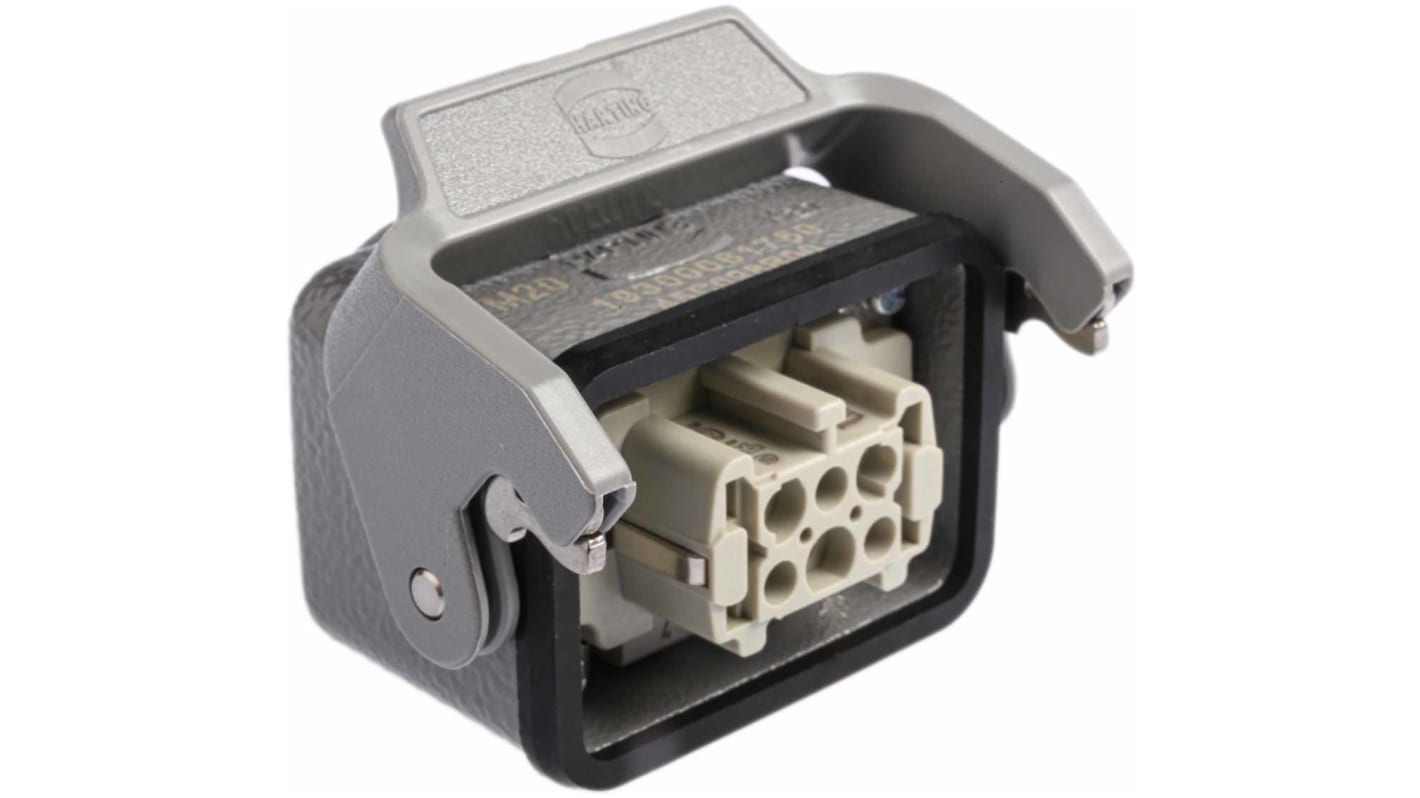 HARTING ヘビーデューティパワーコネクタ, 6極, 16A, 500 V, 09330062701+19300061750 | RS