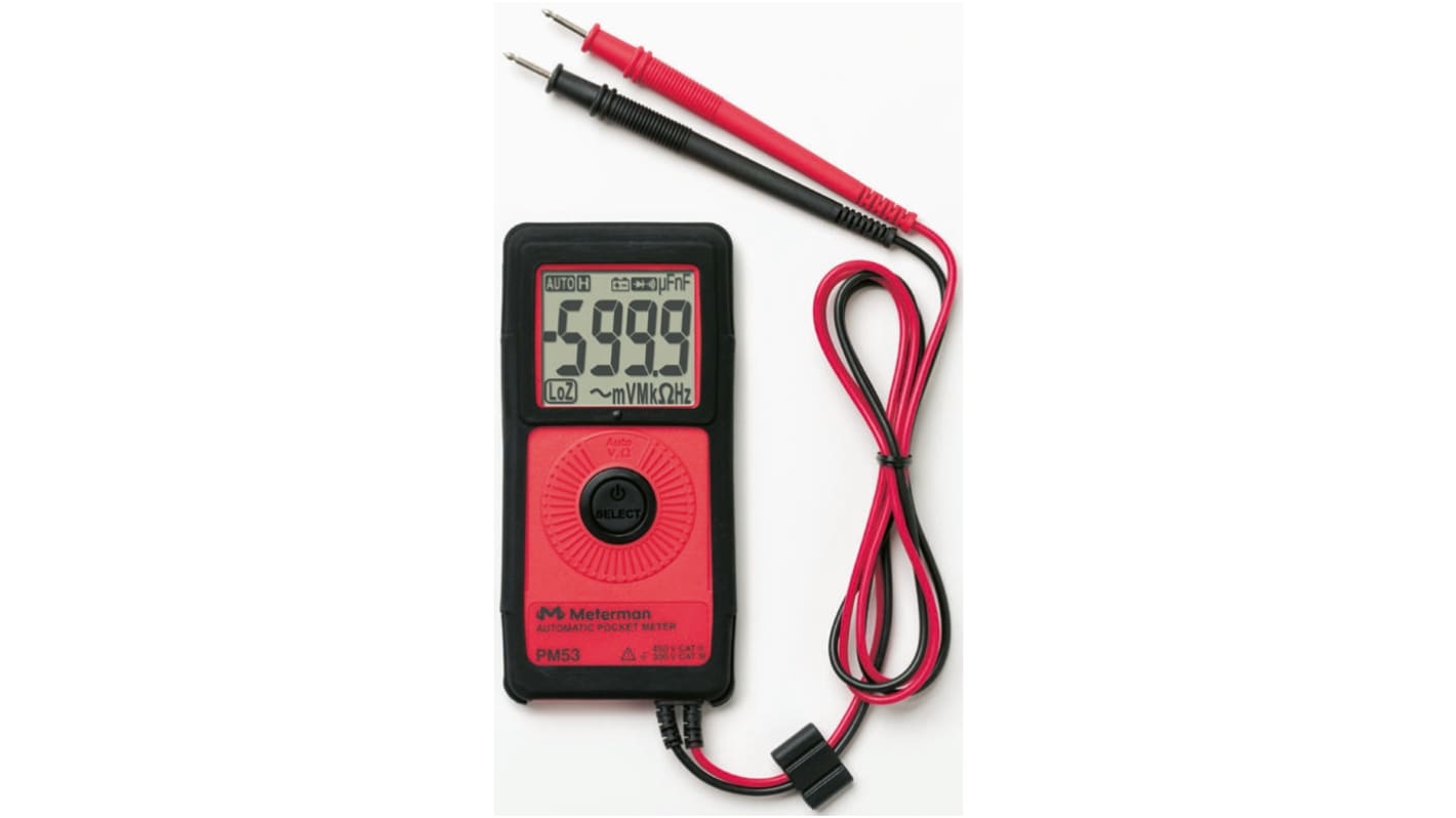 Wavetek Meterman PM53 Handheld LCD Digital Multimeter, 450V ac Max | RS