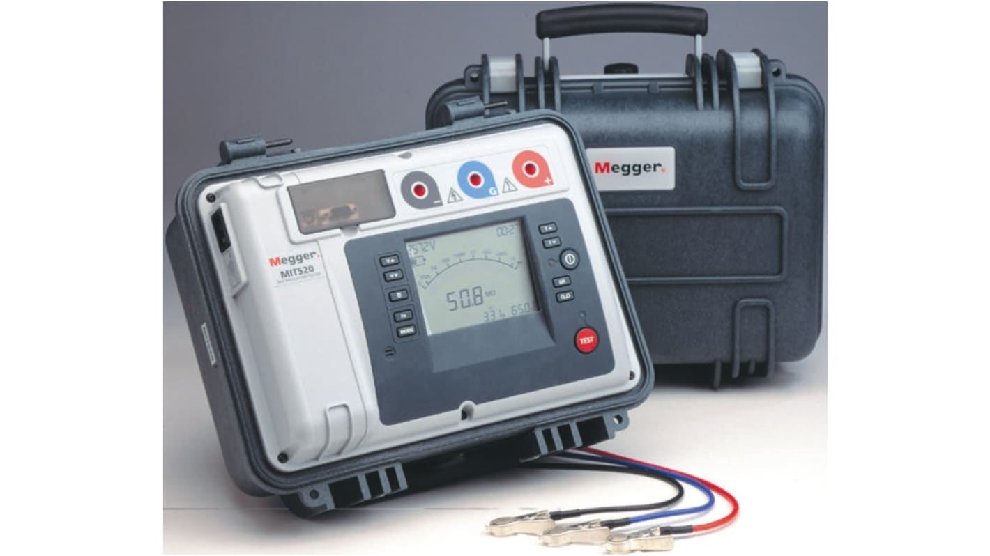 Megger MIT510/2 Insulation Resistance Tester, 250V Min, 5000V Max, 15TΩ ...