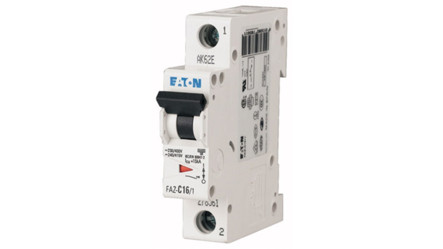 278611 FAZ-S10/1 | Eaton xEffect MCB, 1P, 10A Curve S, 230V AC, 10 kA Breaking Capacity | RS