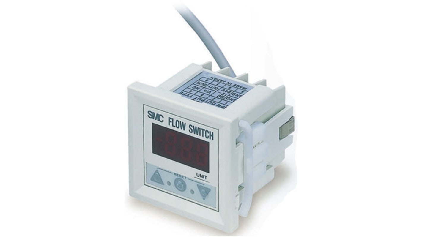 PF2D301-A | SMC Panel Mount Flow Controller, 45 L/min, PNP Output, 12 → ...