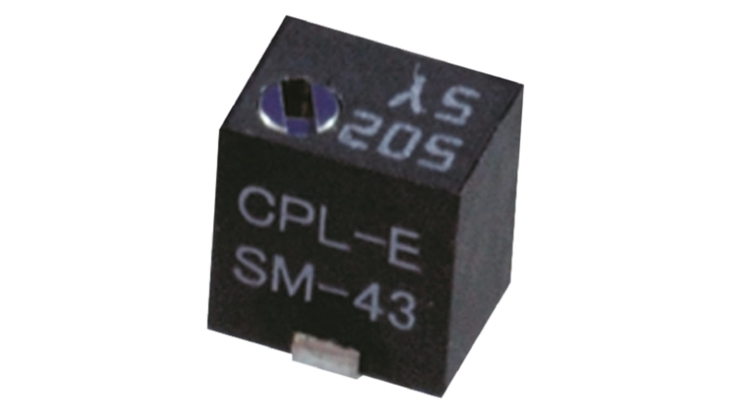 Copal Electronics 半固定抵抗器（トリマポテンショメータ） 5kΩ 表面実装 5回転型 SM-43W 5k Ohm | RS
