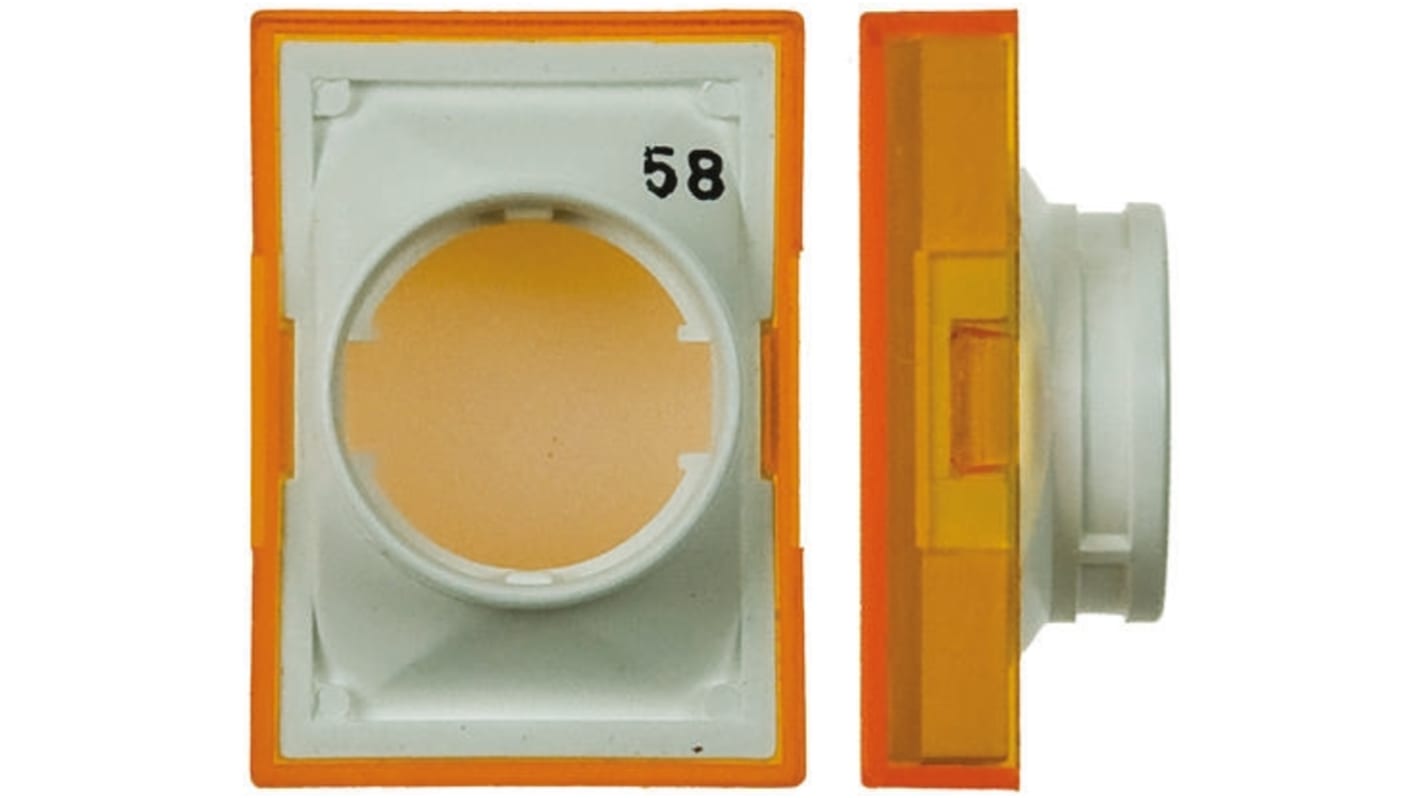 A165L-JY | Omron Yellow Rectangular Push Button Lens for Use with A16 ...