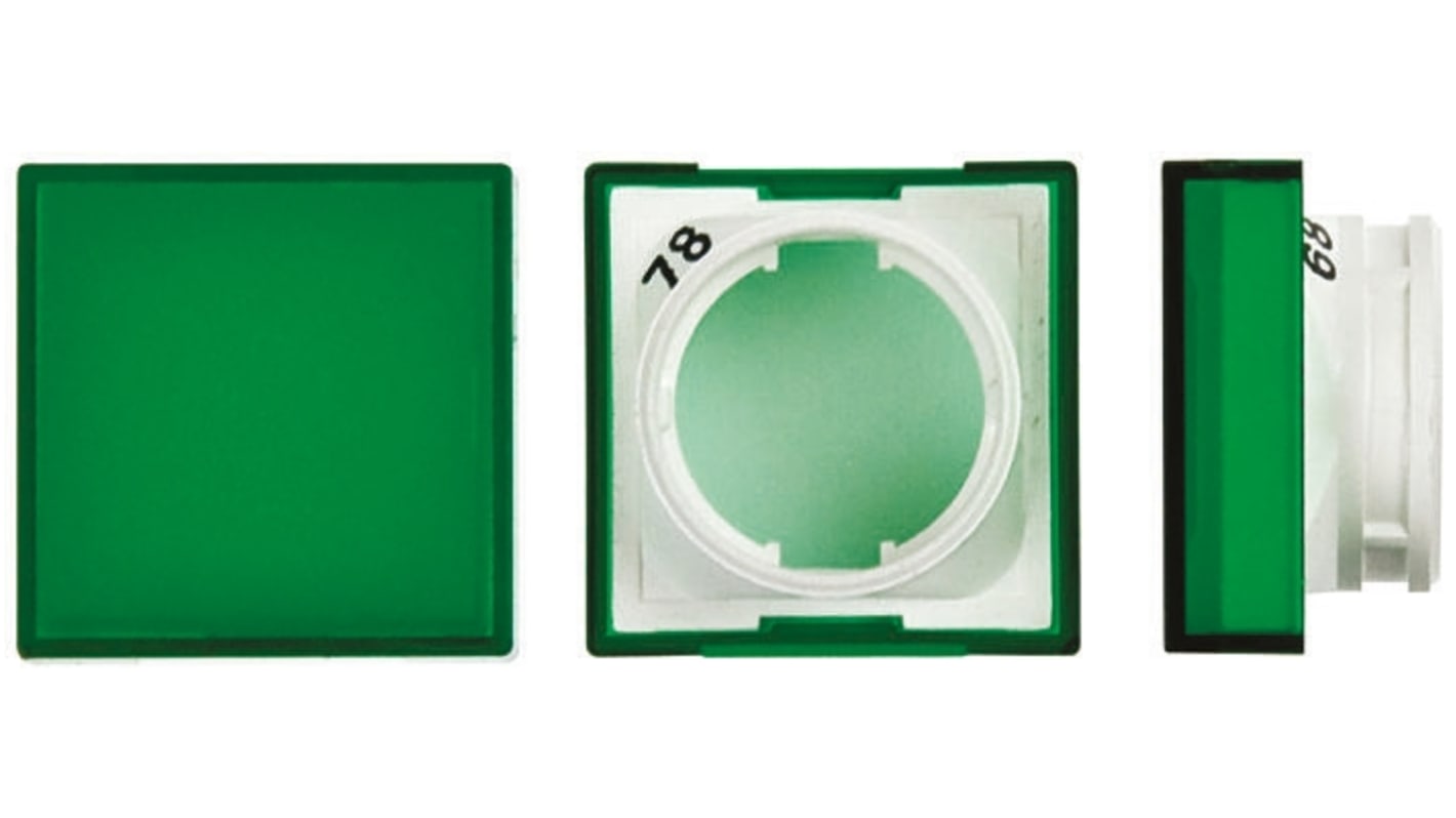 A165L-AG | Omron Green Square Push Button Lens for Use with A16 Series ...