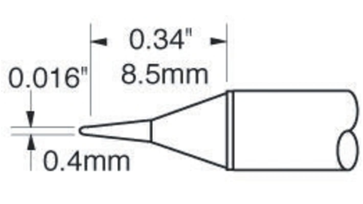 STTC-145P | Metcal STTC 0.4 mm Conical Soldering Iron Tip for use with ...