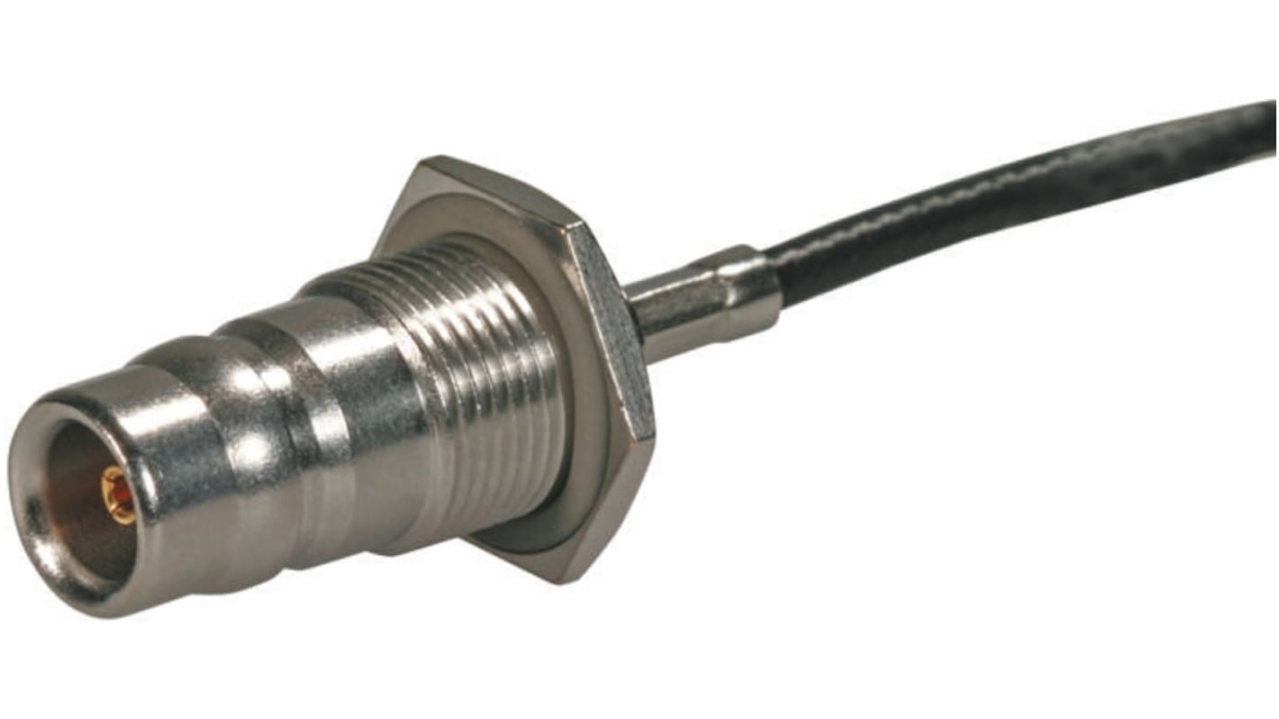 24_QN-50-3-2/133_NE | Huber+Suhner, Plug Panel Mount QN Connector, 50Ω ...