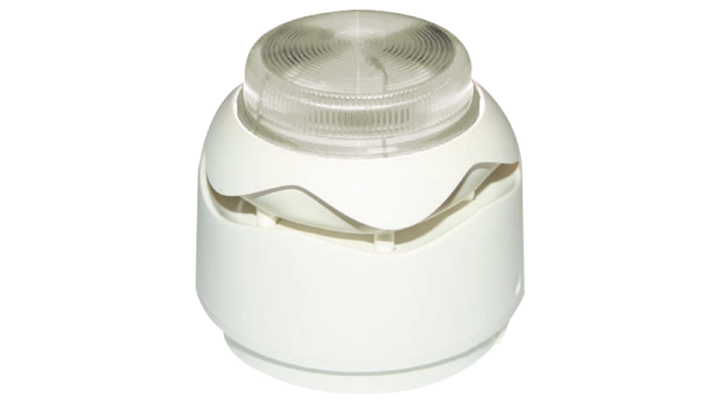 8581600/HB | Hosiden Besson Flashtone Series Clear Beacon, 12 V dc, 24 ...