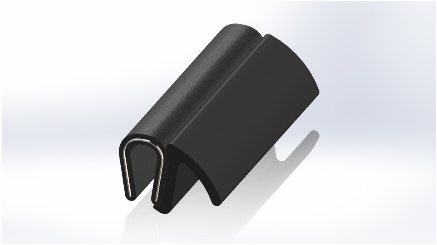RS PRO Black PVC, Steel Edging Strip, 20m | RS