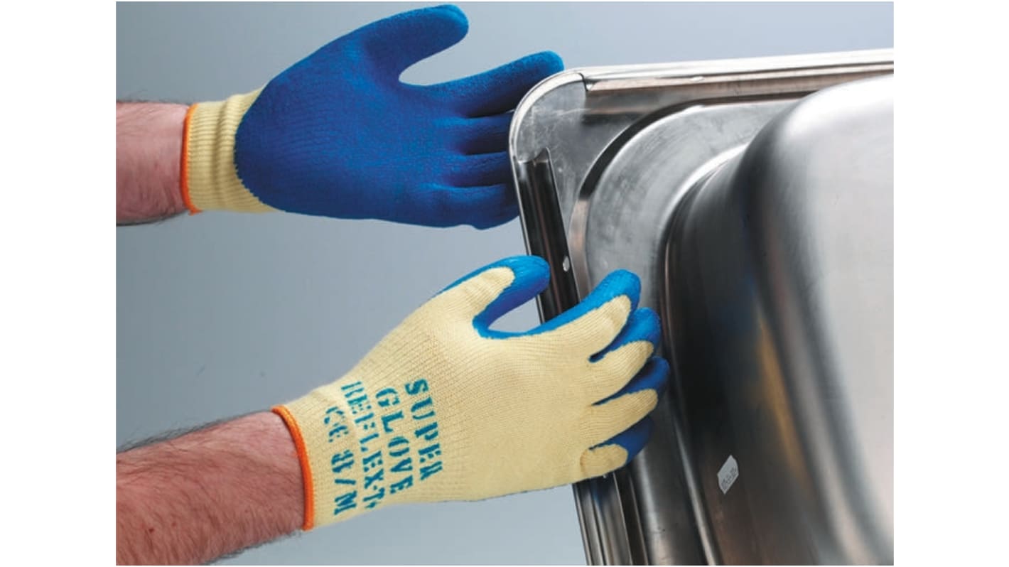 8703T | BM Polyco Reflex Yellow Kevlar General Purpose Work Gloves ...