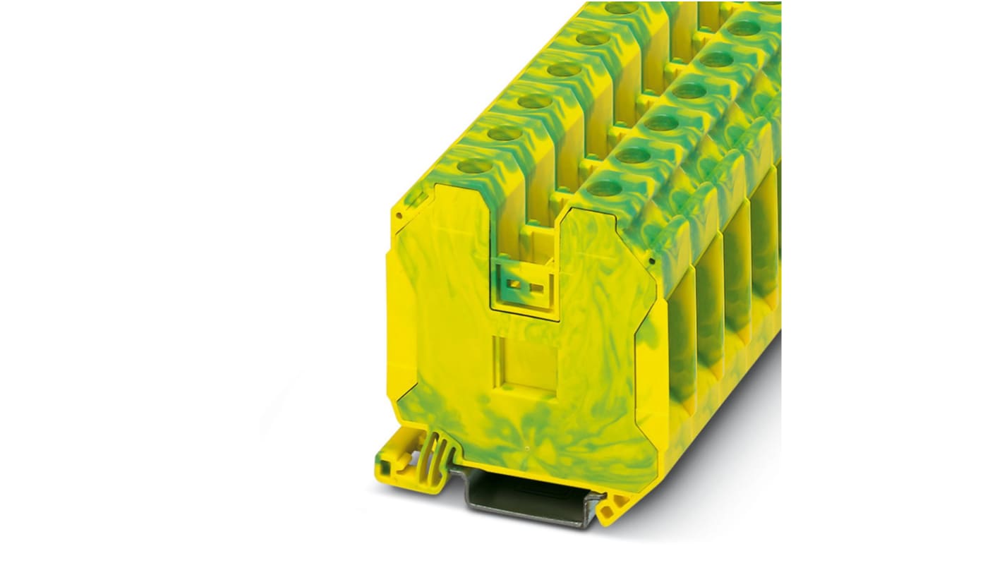 3044241 | Phoenix Contact UT 35-PE Series Green/Yellow Earth Terminal ...
