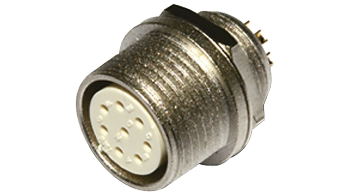 多治見無線電機 丸型コネクタ, 8極, ミニチュア, パネルマウント, R03-R8F | RS
