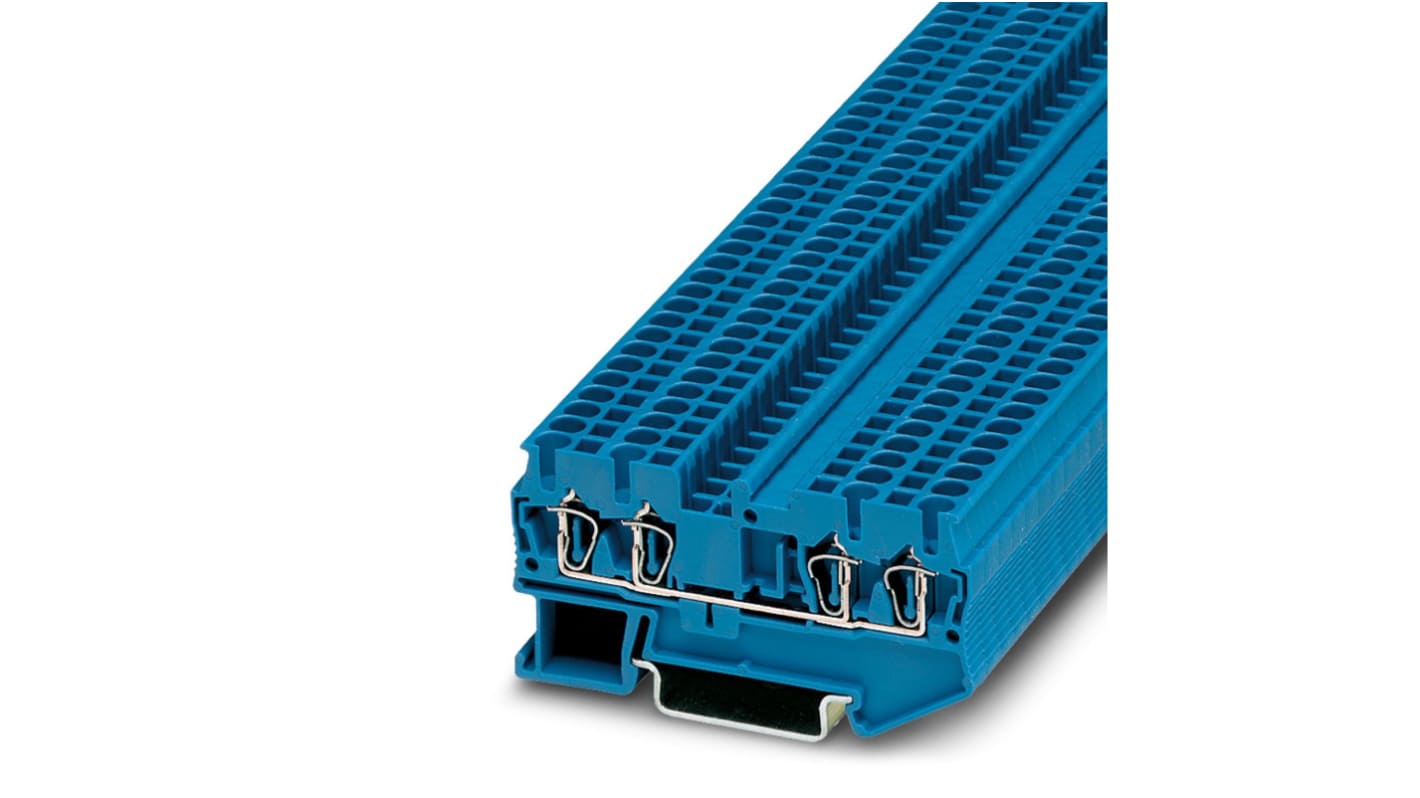 3031319 | Phoenix Contact ST B2.5-QUATTRO BU Series Blue Feed Through ...