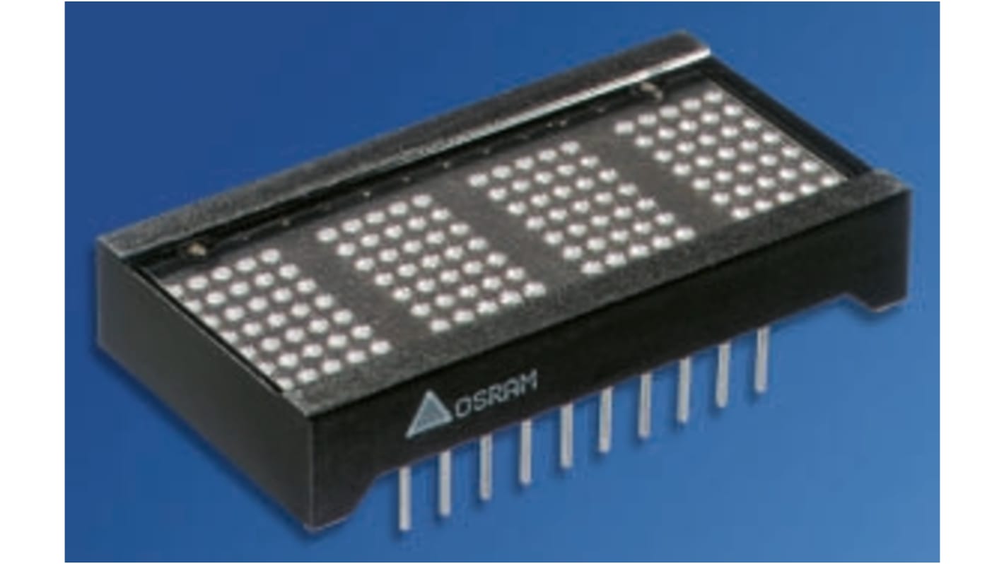 PD4437 | OSRAM Opto Semiconductors LED-Anzeige Punktmatrix 4-Digit, Grün 565 nm Zeichenbreite 6 ...