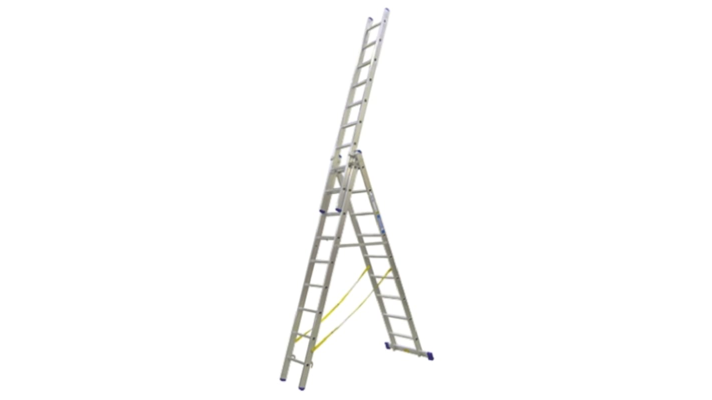 41099 | Zarges Aluminium Combination Ladder 27 steps 6.7m open length | RS