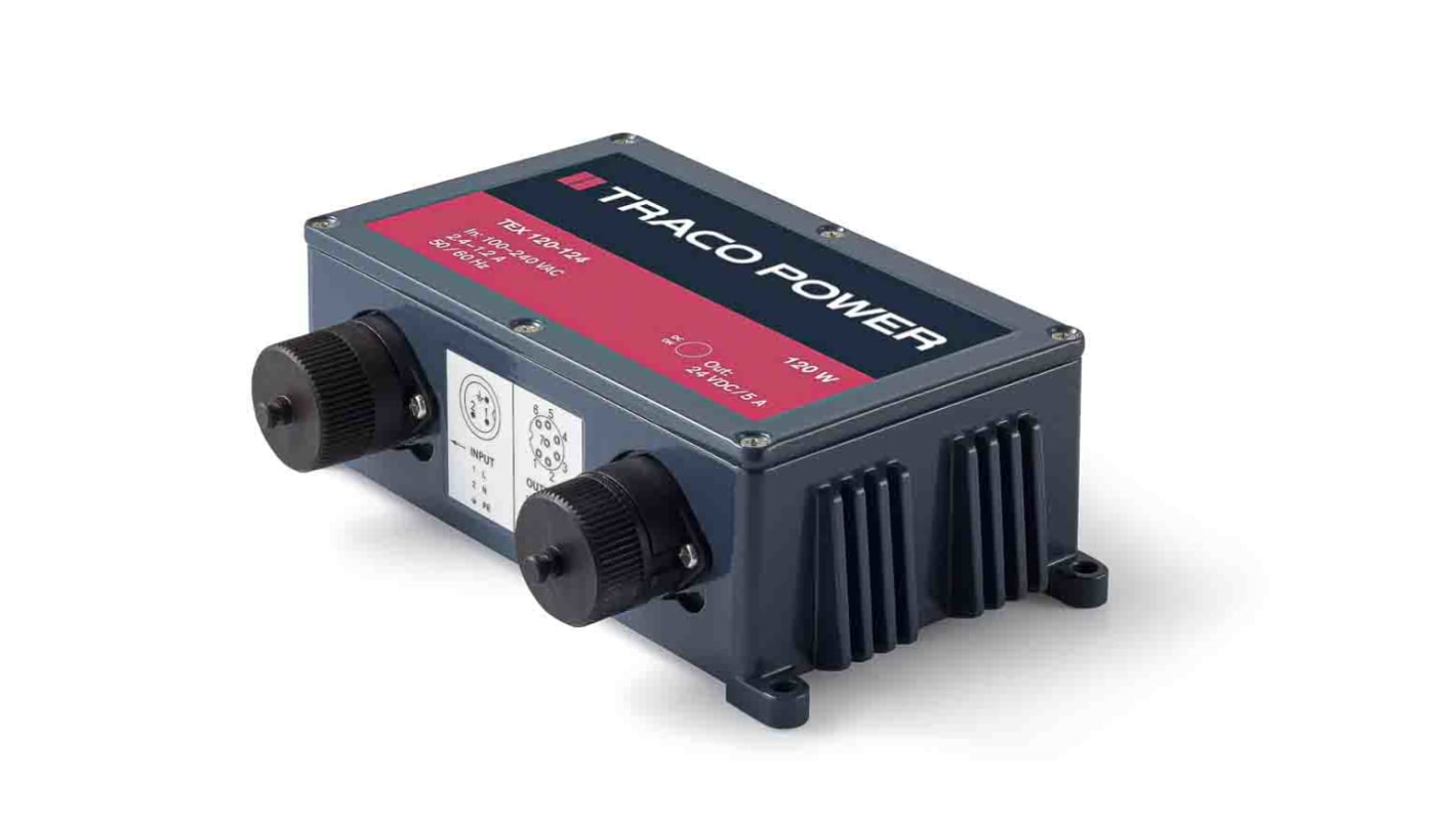 TRACOPOWER Switching Power Supply, TEX 120-124, 24V dc, 5A, 120W, 1 ...