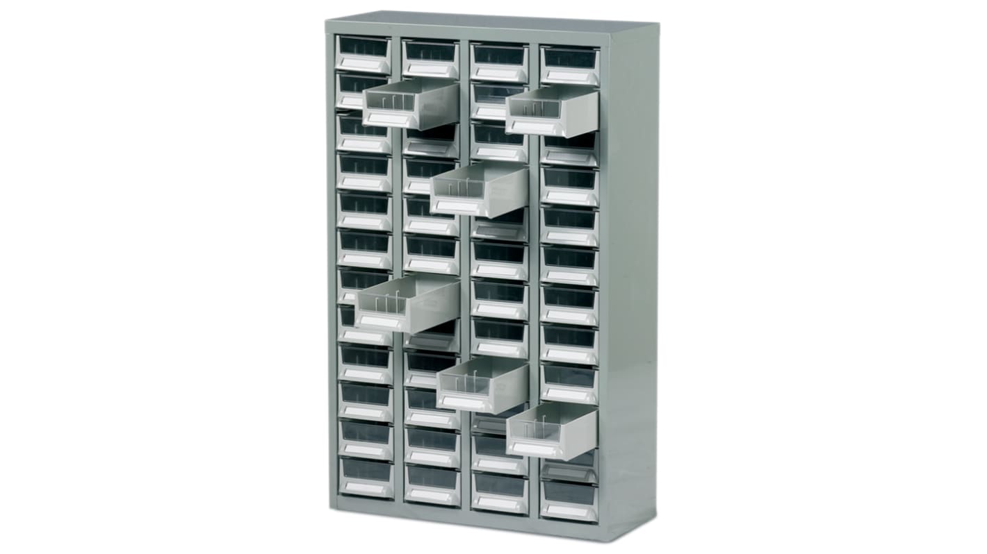 RS PRO 48 Steel Cabinet, Steel, 937mm x 586mm x 222mm, Grey | RS