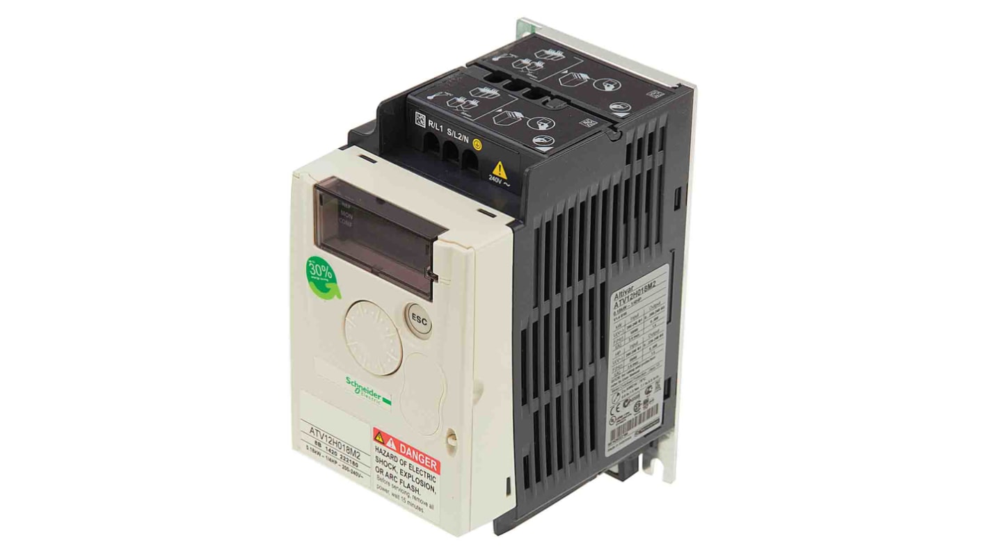 ATV12H075F1 | Schneider Electric Inverter Drive, 0.75 kW, 1 Phase, 110 ...
