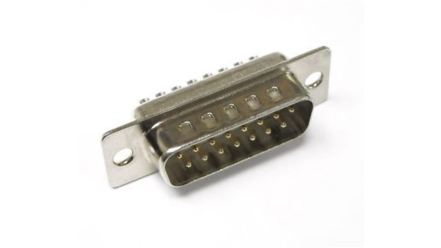 09652227801 | HARTING 15 Way Right Angle Through Hole D-sub Connector Plug, 2.74mm Pitch, with ...