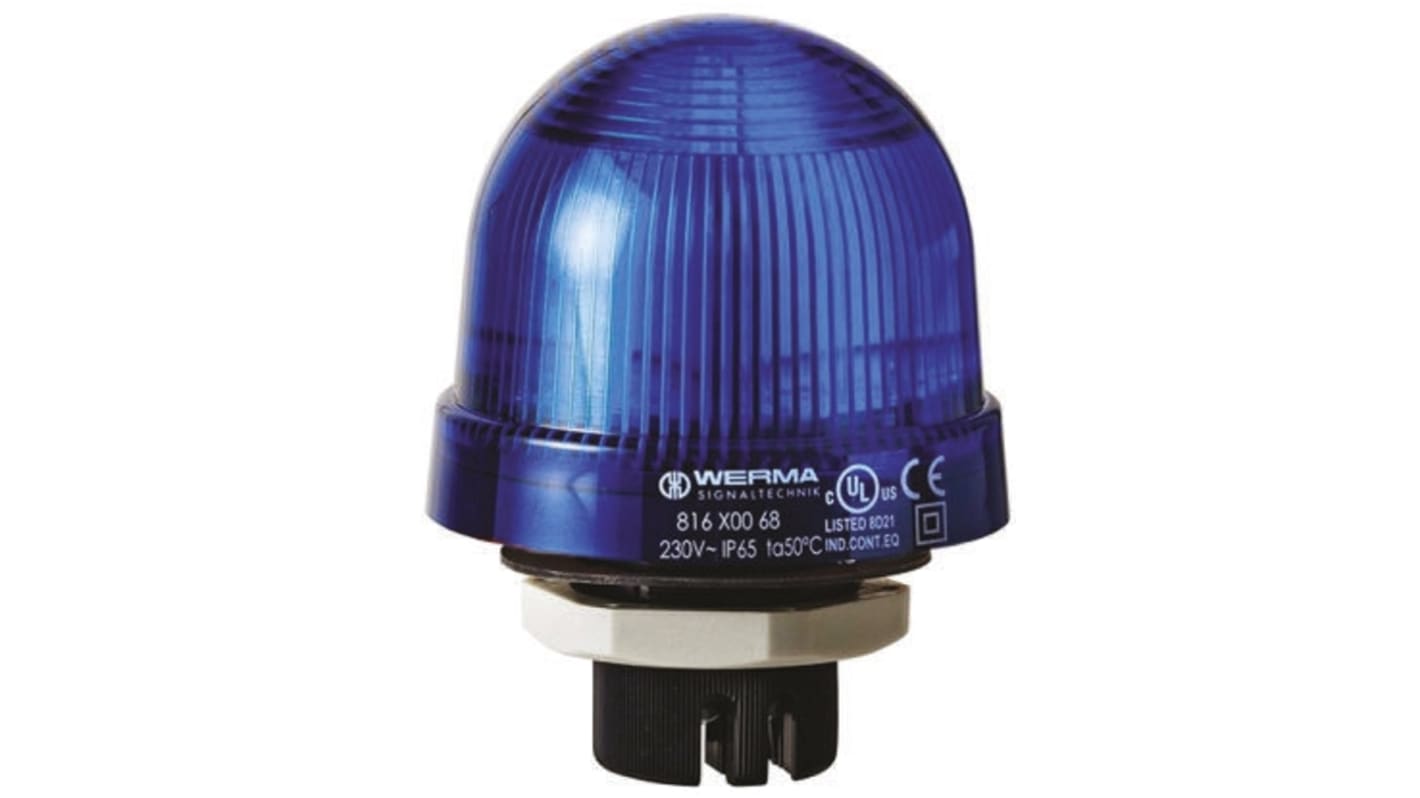 815.500.00 | Balise Fixe à Incandescence bleue Werma série EM 815, 12 → ...
