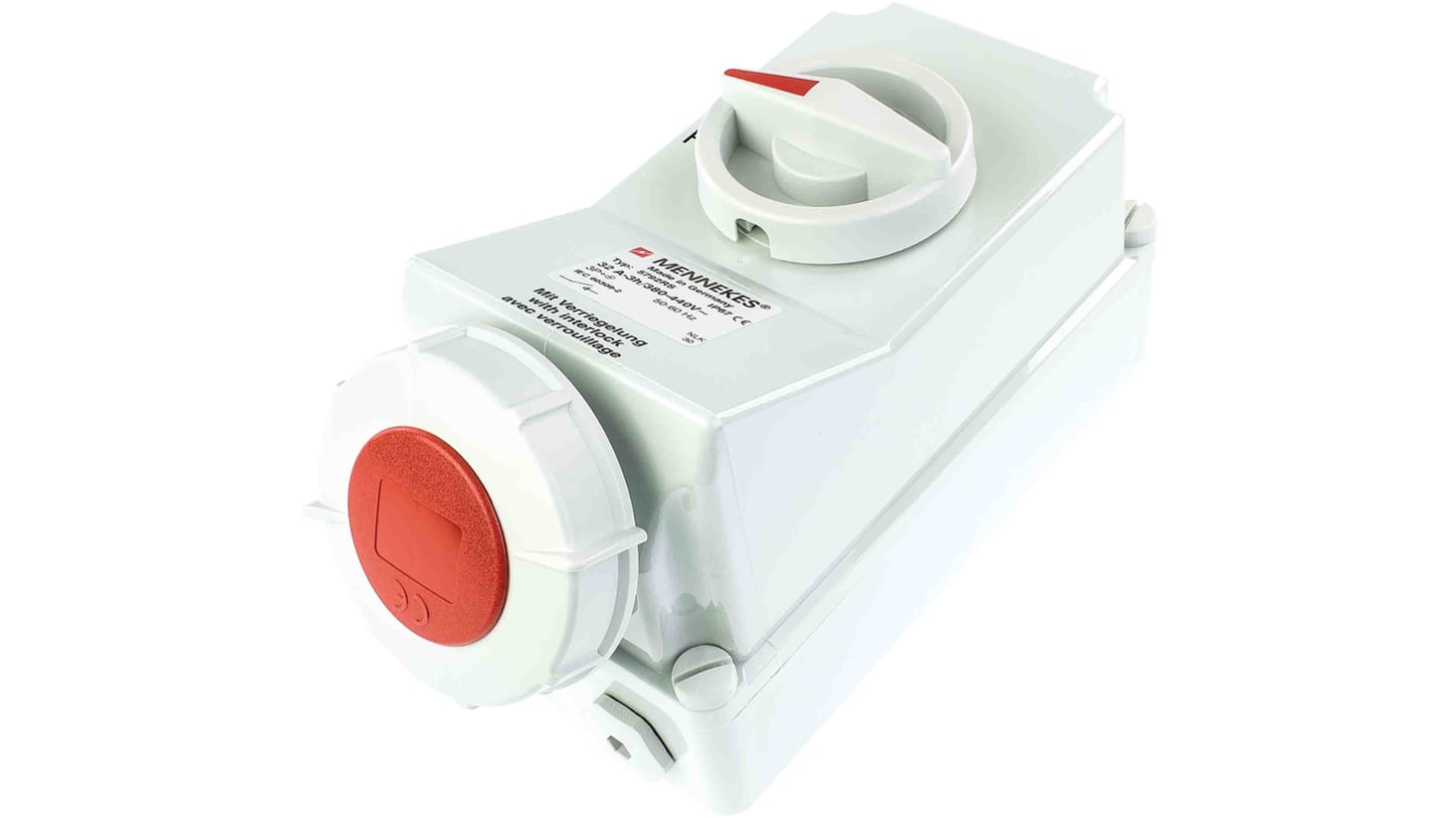 5692A | MENNEKES Switchable IP67 Industrial Interlock Socket 3PN+E ...