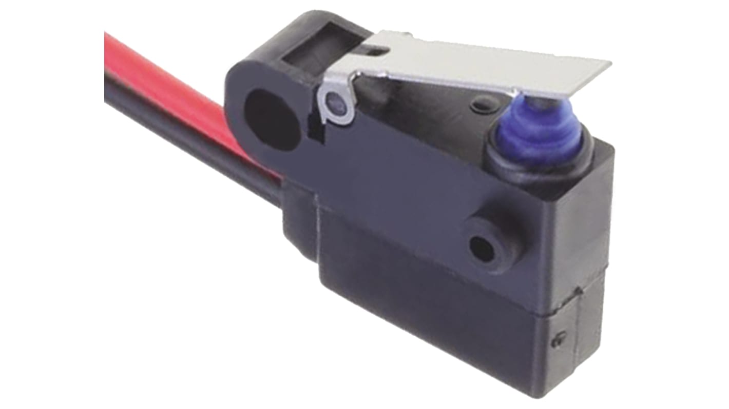 D2HW-C213MR | Omron Hinge Lever Micro Switch, Pre-wired Terminal, 2 A ...