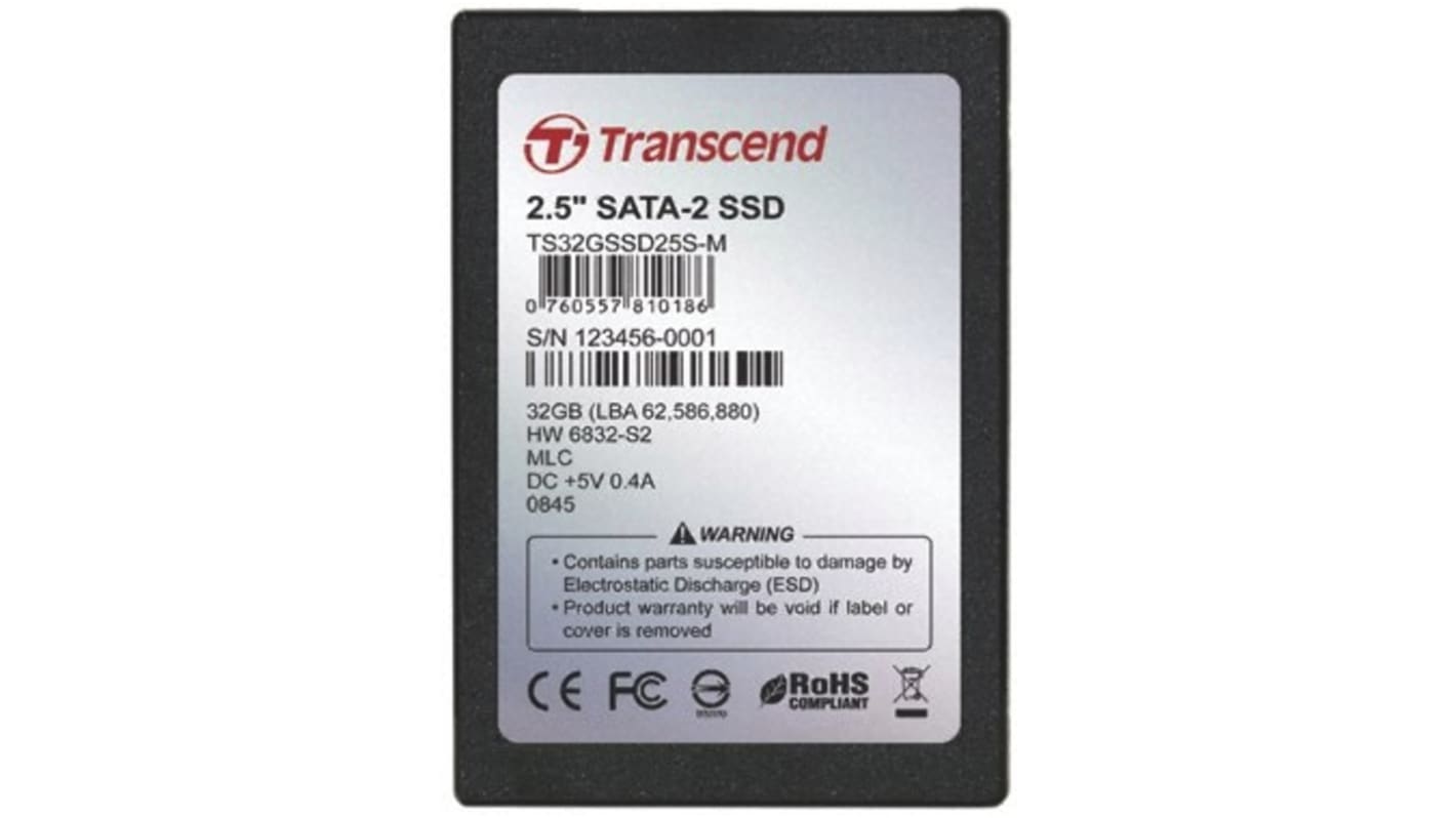 TS32GSSD25S-M | Transcend 2.5 in 32 GB Internal SSD Drive | RS