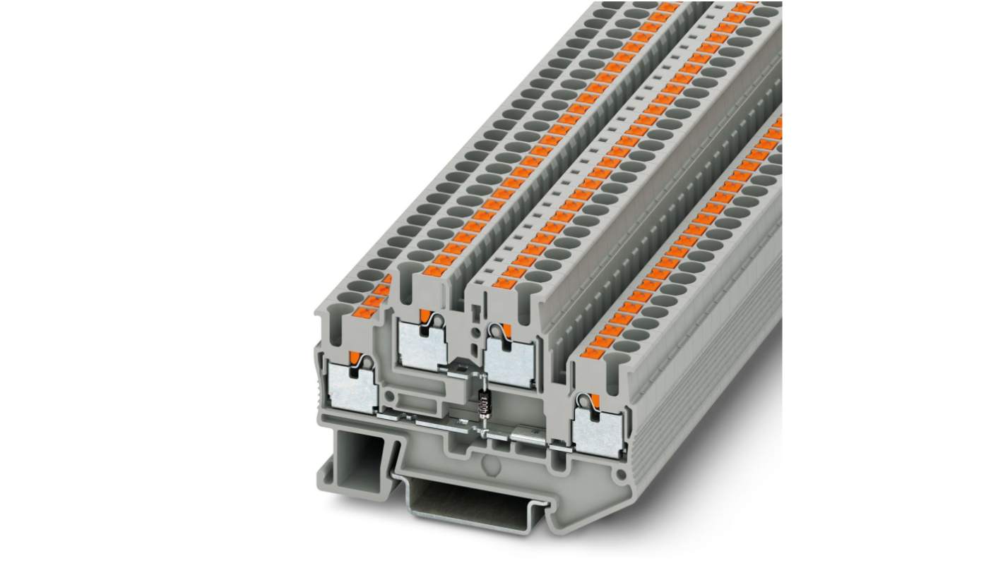 3210923 | Phoenix Contact PTTB 2.5-DIO/O-U Series Grey Double Level ...