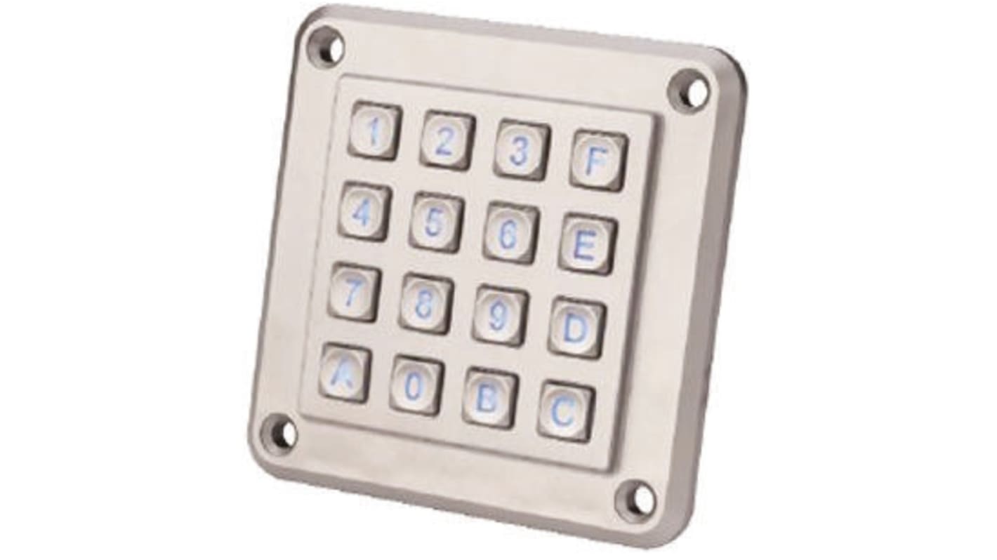SL.16350.241 | EOZ IP67 16 Key ABS Illuminated Keypad | RS