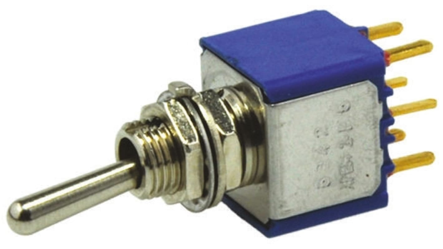 5247CDB | APEM Toggle Switch, PCB Mount, (On)-Off-(On), DPST, PC ...
