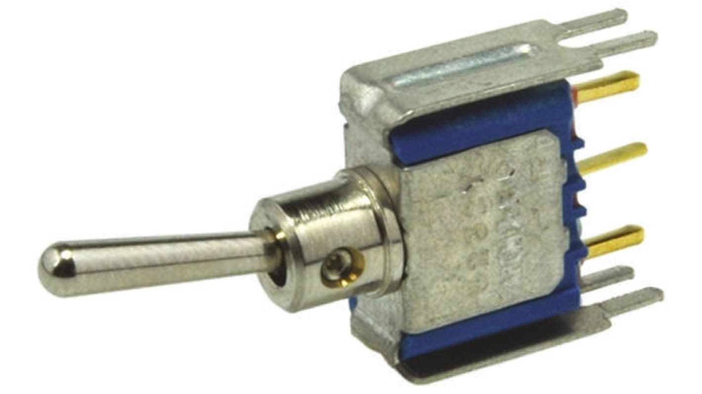 5232YCDB | APEM Toggle Switch, PCB Mount, On-(On), SPST, PC Terminal ...
