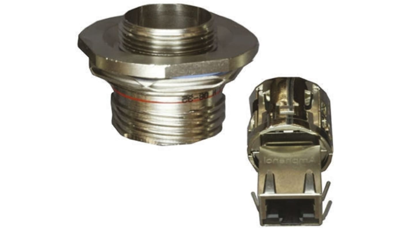 RJFTV71N | Amphenol Socapex RJFTV Series Female RJ45 Connector, Jam Nut ...