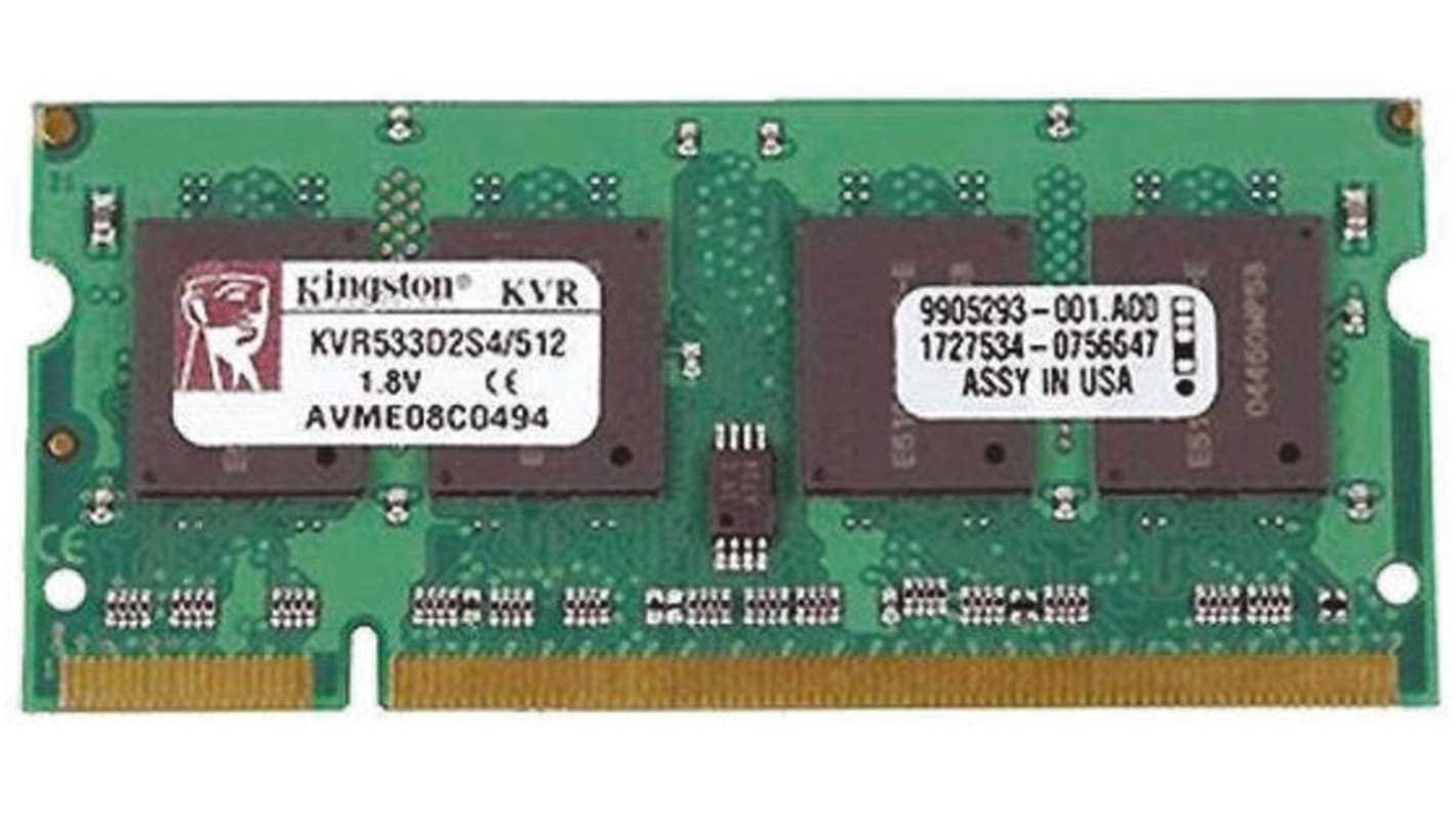KVR533D2S4/512 | Kingston 512 MB DDR2 Laptop RAM, 533MHz, SODIMM, 1.8V | RS