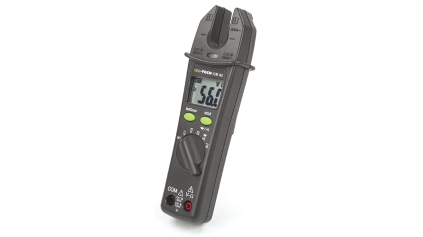 ISO-TECH ICMA5 Clamp Meter, Max Current 200A ac CAT IV 600 V With UKAS ...