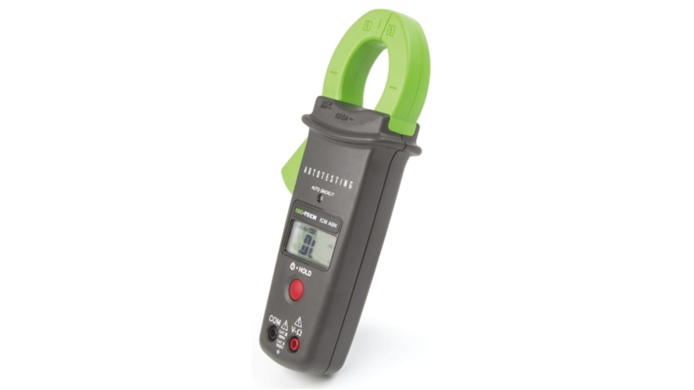 ISO-TECH ICMA6 Clamp Meter, Max Current 600A ac CAT II 1000 V CAT III ...