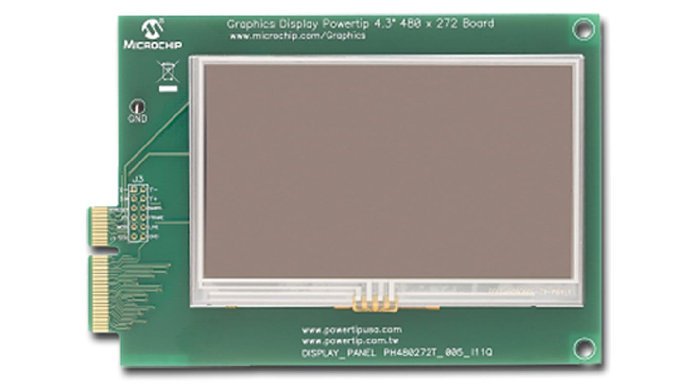 Microchip AC164127-6, Graphics Display Powertip 4.3in LCD Daughter ...