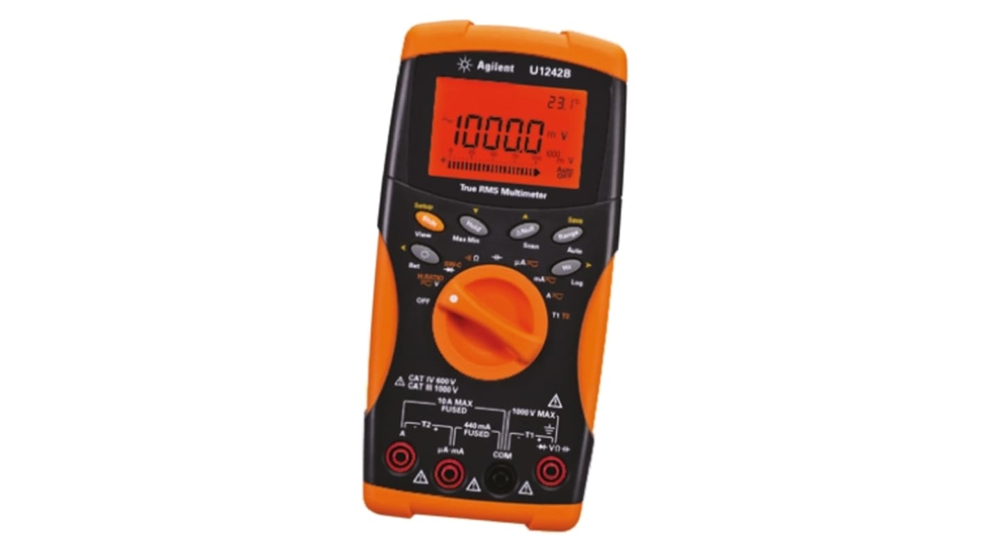 Keysight U1242B Hand LCD Digital-Multimeter, CAT III, CAT IV 1000V ac ...