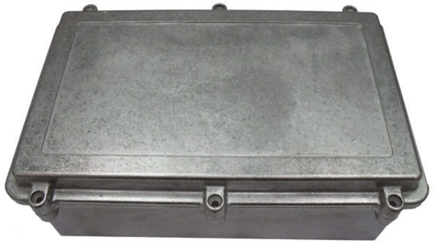 RS PRO Silver Die Cast Aluminium Enclosure, IP67, Silver Lid, 274 x 173 ...