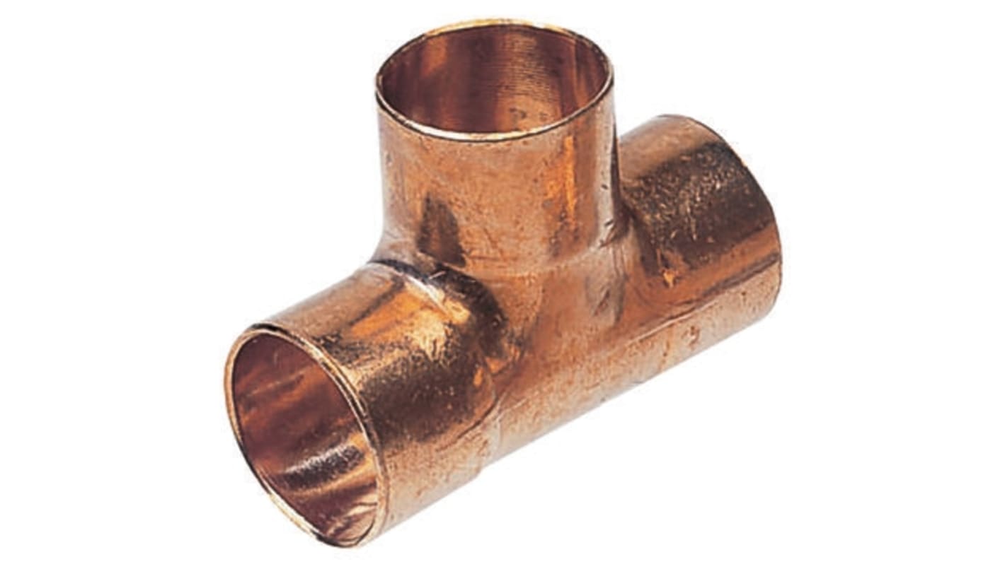 Copper Solder Fitting Equal Tee for 22 x 22 x 22mm pipe | RS