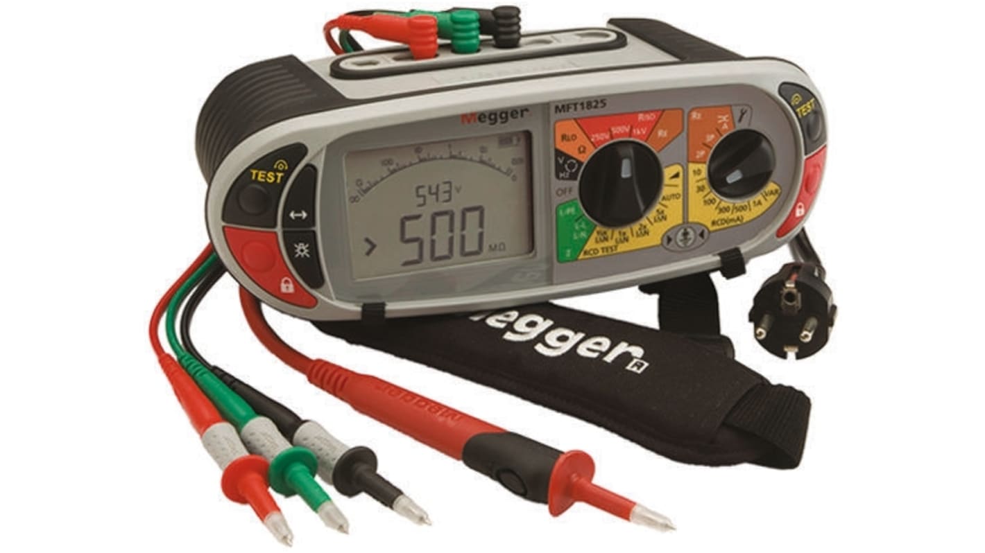Megger MFT1825 Electrical Tester, 1000 V, 250 V, 500 V , Earth ...