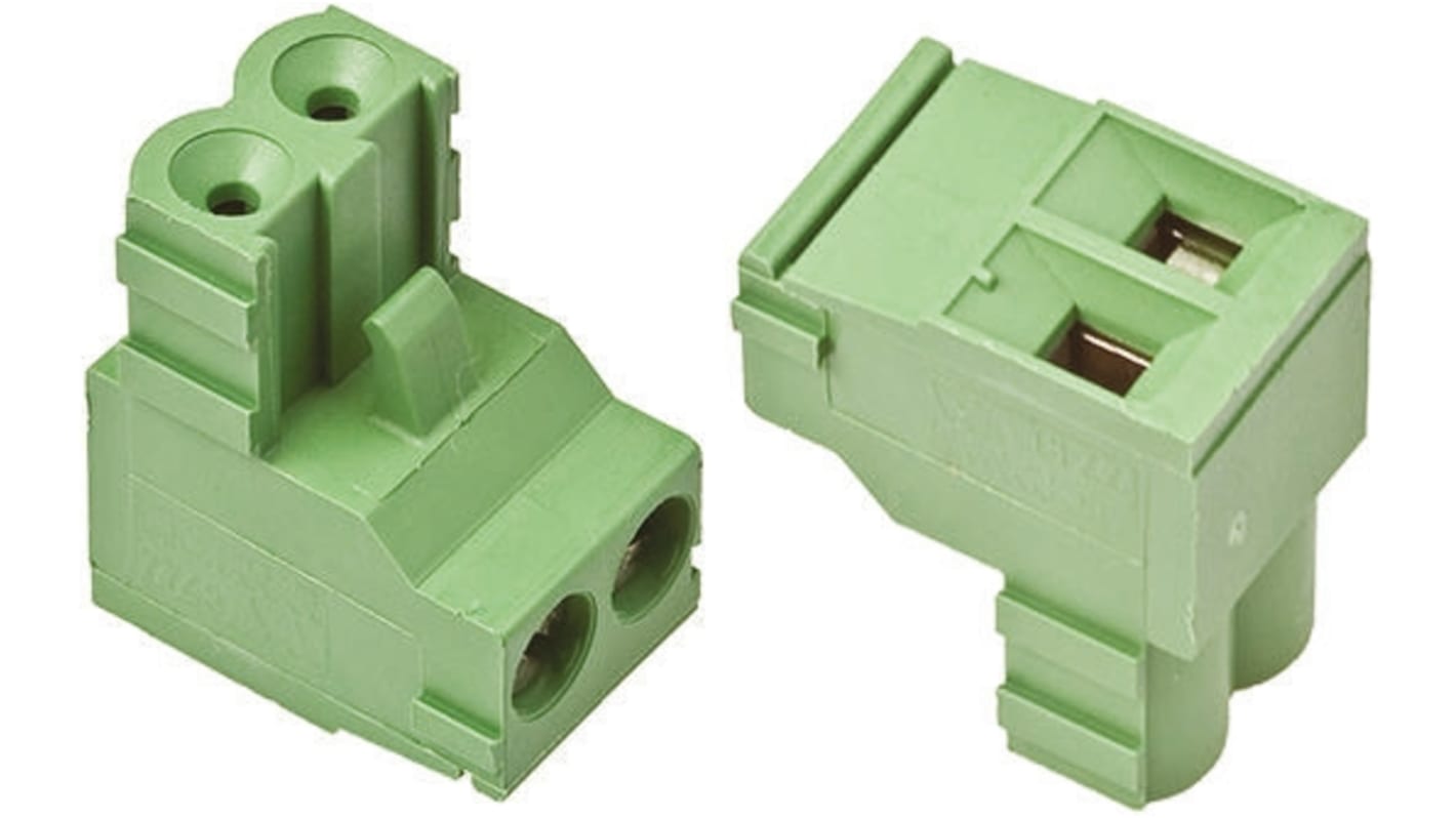 282805-2 | TE Connectivity 5mm Pitch 2 Way Right Angle Pluggable ...