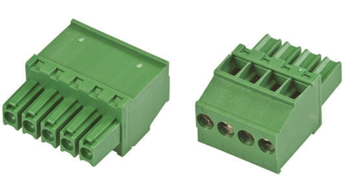 1986371-4 | TE Connectivity 3.5mm Pitch 4 Way Pluggable Terminal Block ...