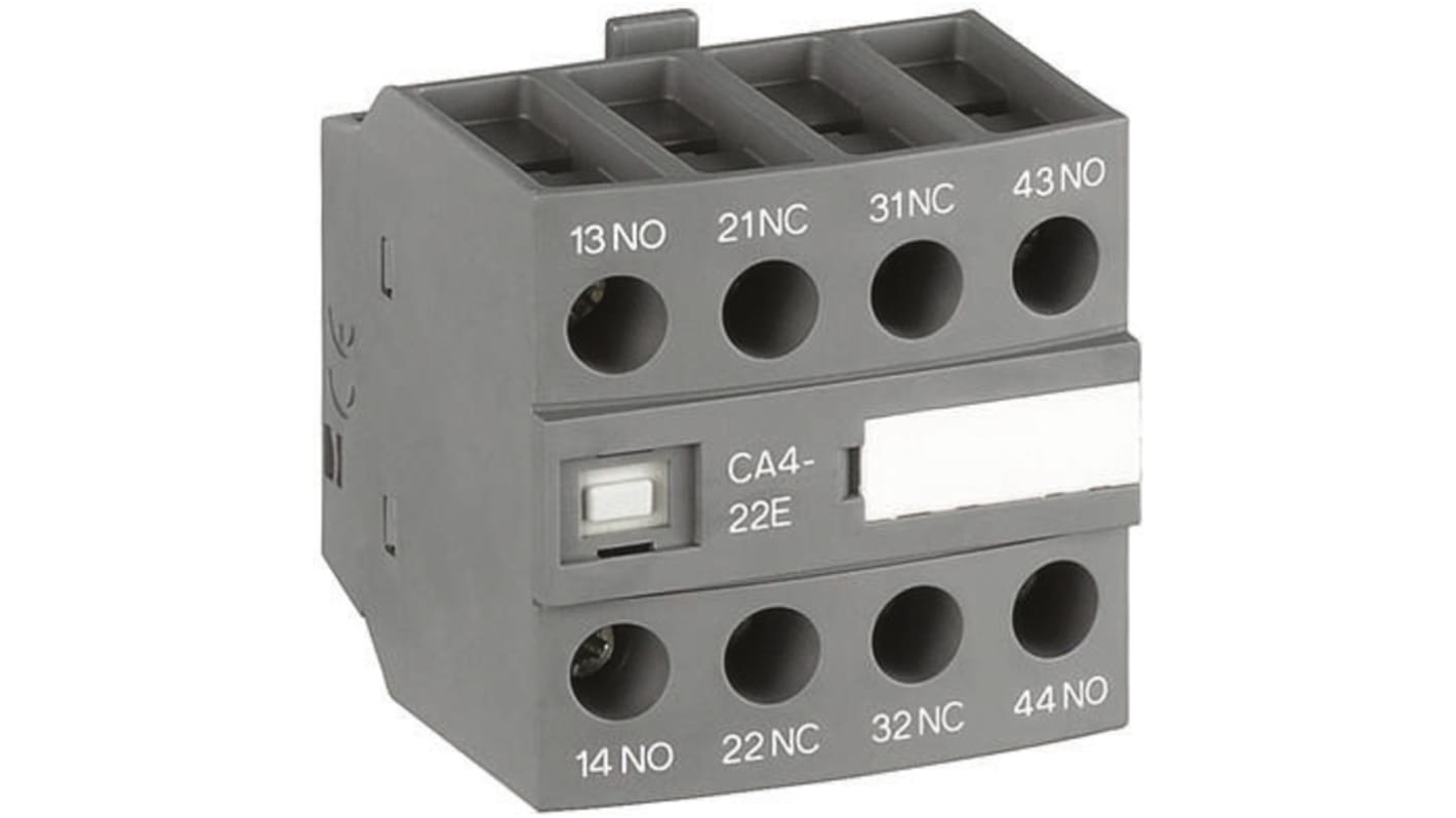 1SBN010140R1031 CA4-31E | ABB Auxiliary Contact, 4 Contact, 1NC + 3NO, Front Mount | RS