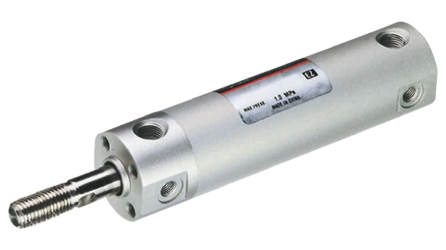 CDG1BN25-100 | SMC Pneumatic Roundline Cylinder - 25mm Bore, 100mm Stroke, CG1 Series, Double ...
