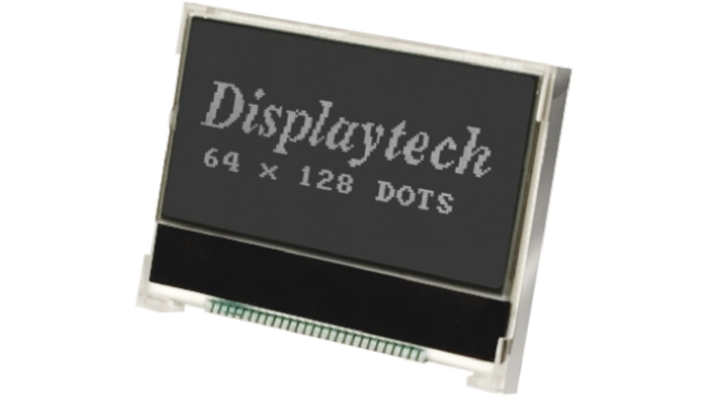 Displaytech 64128K GC BW-3 Graphic LCD Display, White on Black ...