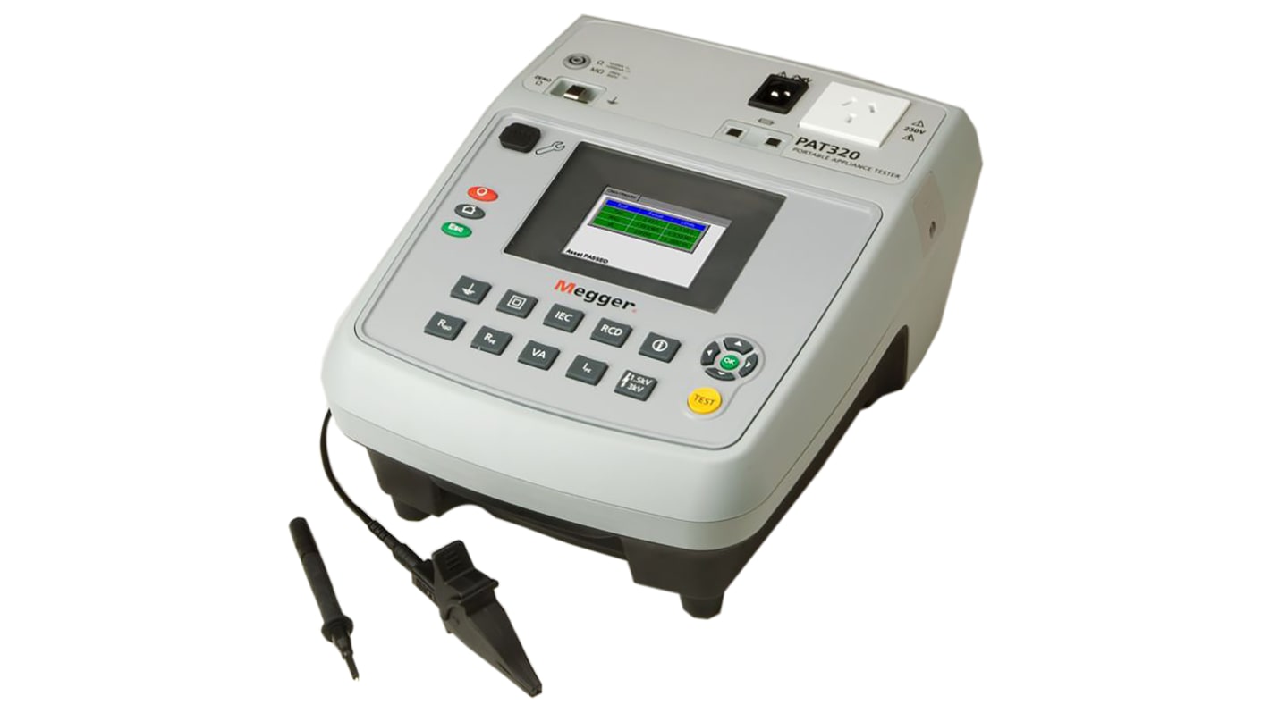 PAT320-AU | Megger PAT320 Portable Appliance Tester, Class I, Class II ...